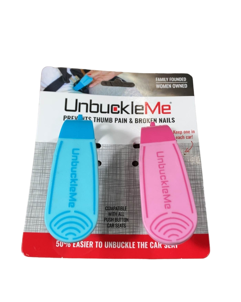 UnbuckleMe Car Seat Buckle Release Tool, Double Pack Blue and Pink