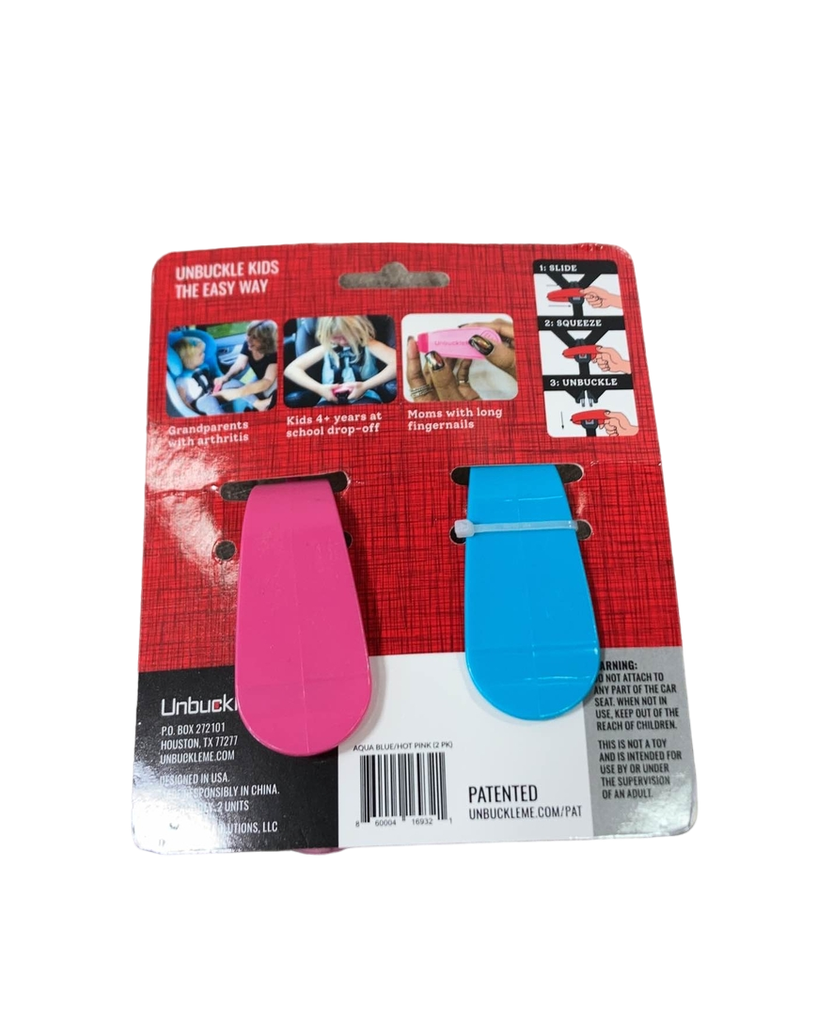 UnbuckleMe Car Seat Buckle Release Tool, Double Pack Blue and Pink