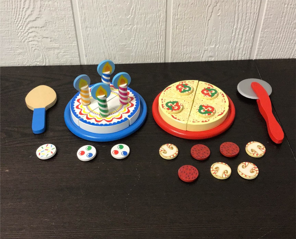 Melissa & Doug Pizza Party and Birthday Cake Set