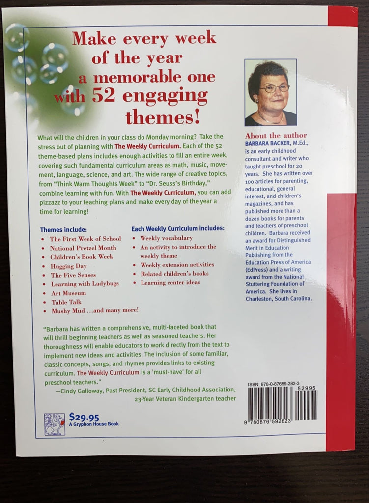 The Weekly Curriculum Preschool Theme Idea Book