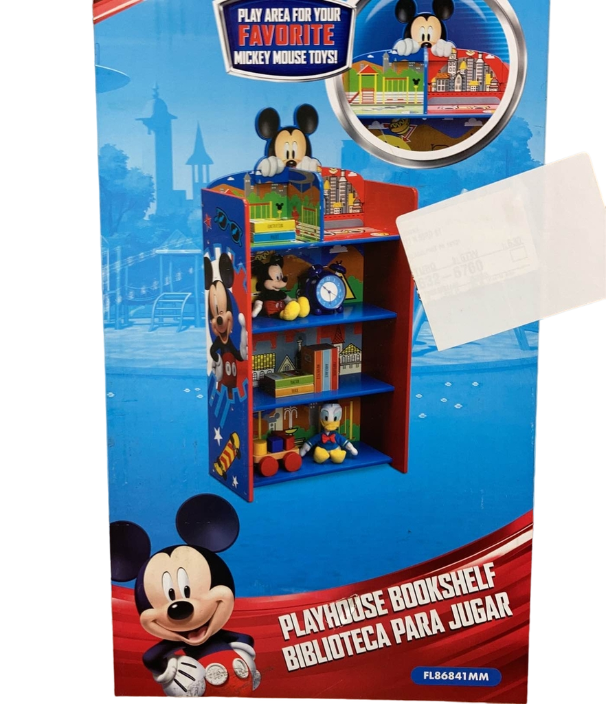 Delta Children Wooden Playhouse 4 Shelf Bookcase, Mickey Mouse