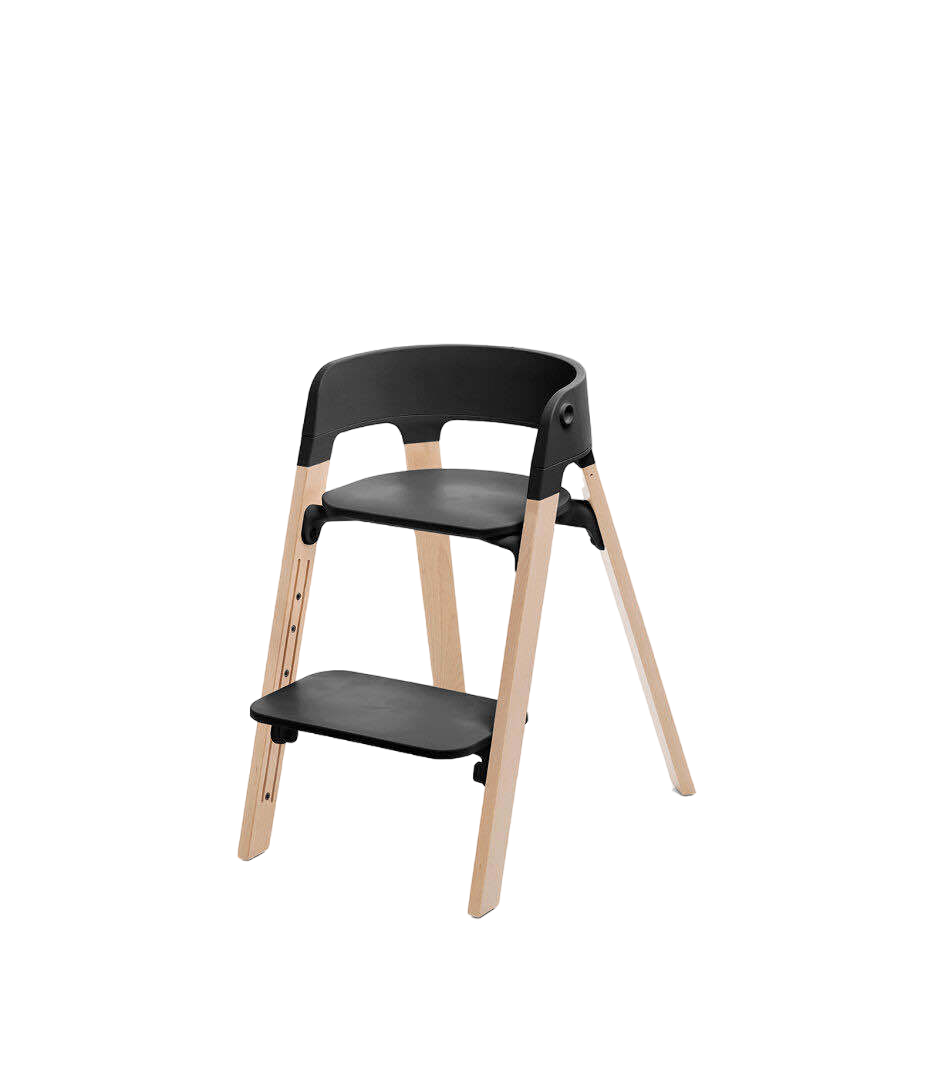 Stokke Complete Steps High Chair, Black/Natural — GoodBuy Gear