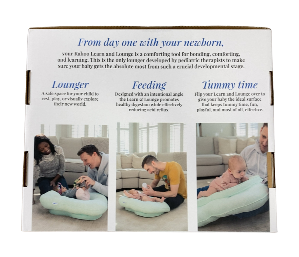 Rahoo Baby Learn & Lounge 3-in-1 Newborn Lounger, Blue Fog