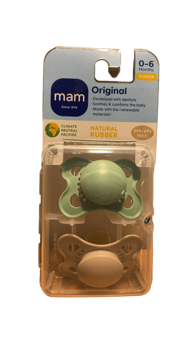 MAM Original Newborn Pacifier 2 Pack, Pale Mint/Shell — GoodBuy Gear