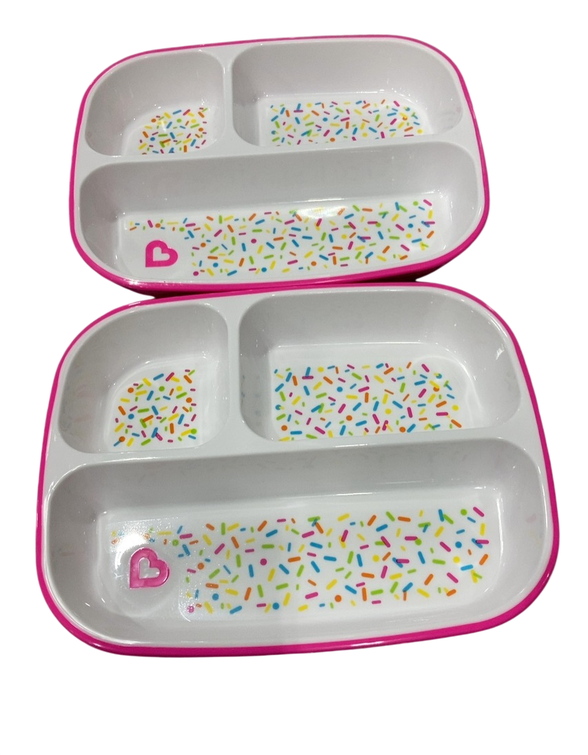 Munchkin Splash Toddler Divided Plates, Pink Sprinkles — GoodBuy Gear