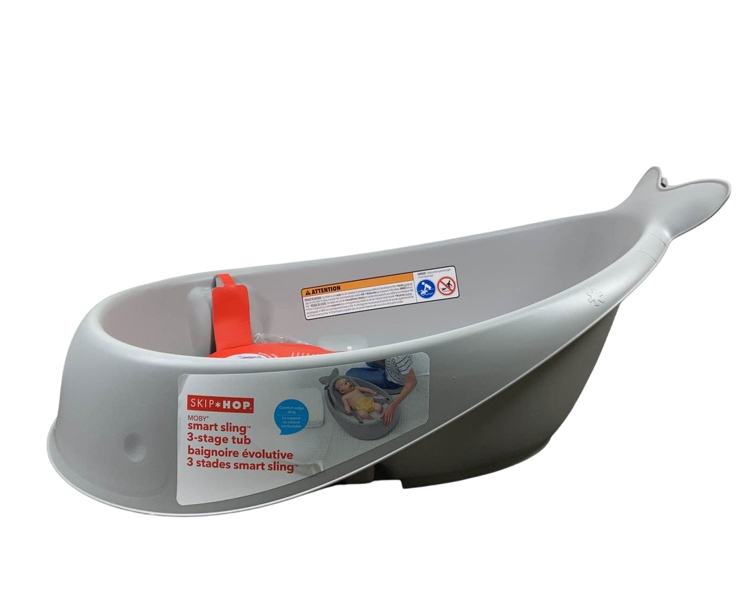 Skip Hop Moby Bath Smart Sling 3-Stage Bathtub, Gray — GoodBuy Gear