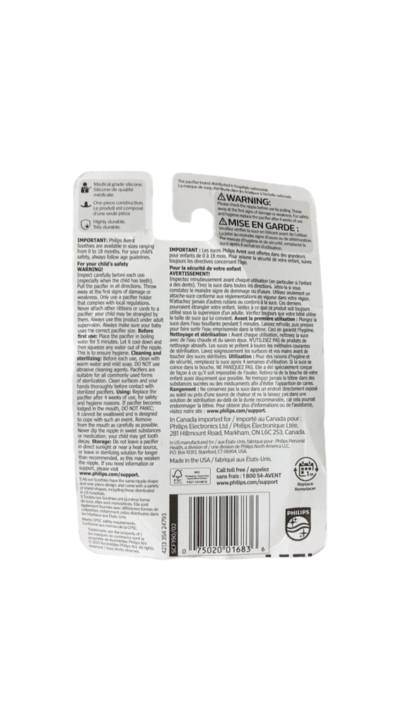 Philips Avent Soothie Pacifiers, 2pk, Pink/Purple