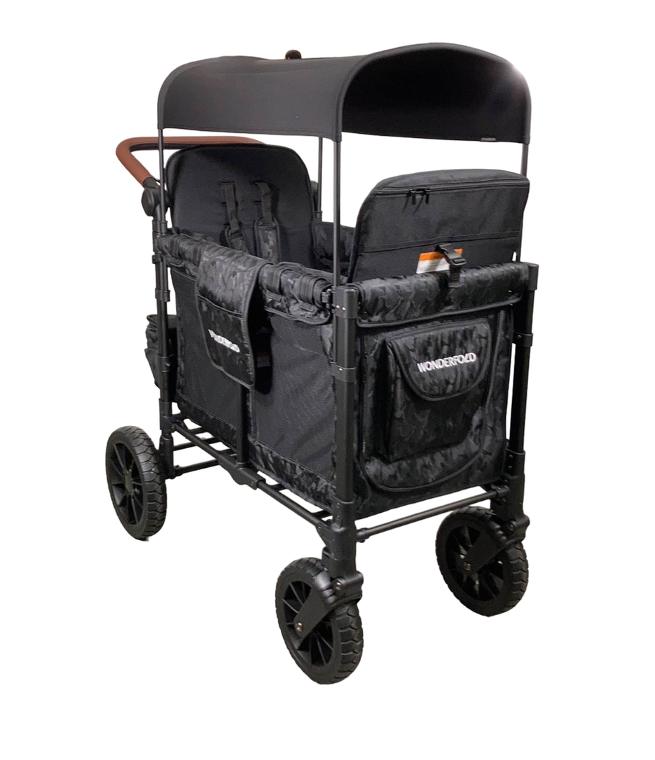 Wonderfold W2 Luxe Multifunctional Double Stroller Wagon, Black Camo ...