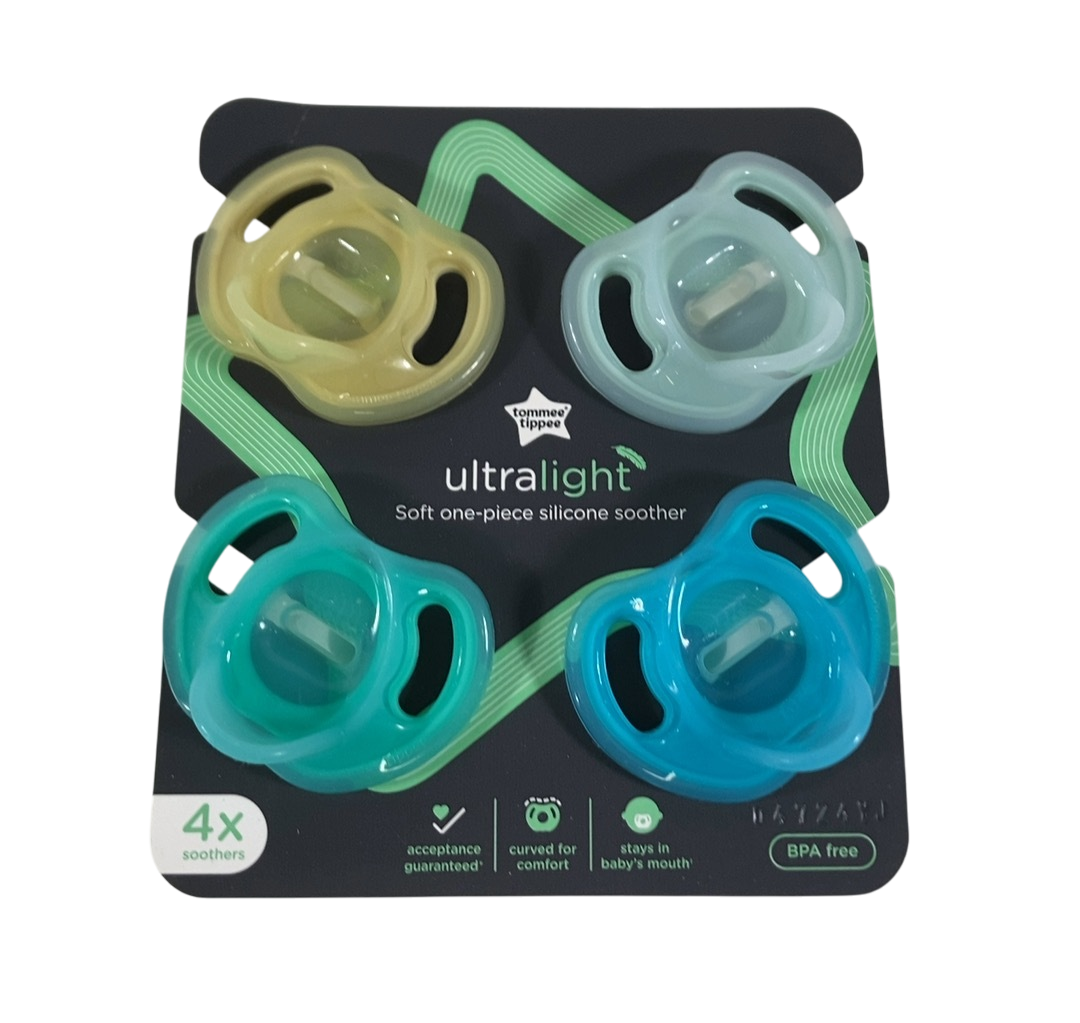 Tommee Tippee Closer To Nature Pacifier, Blue, green, yellow, 4pack — GoodBuy Gear