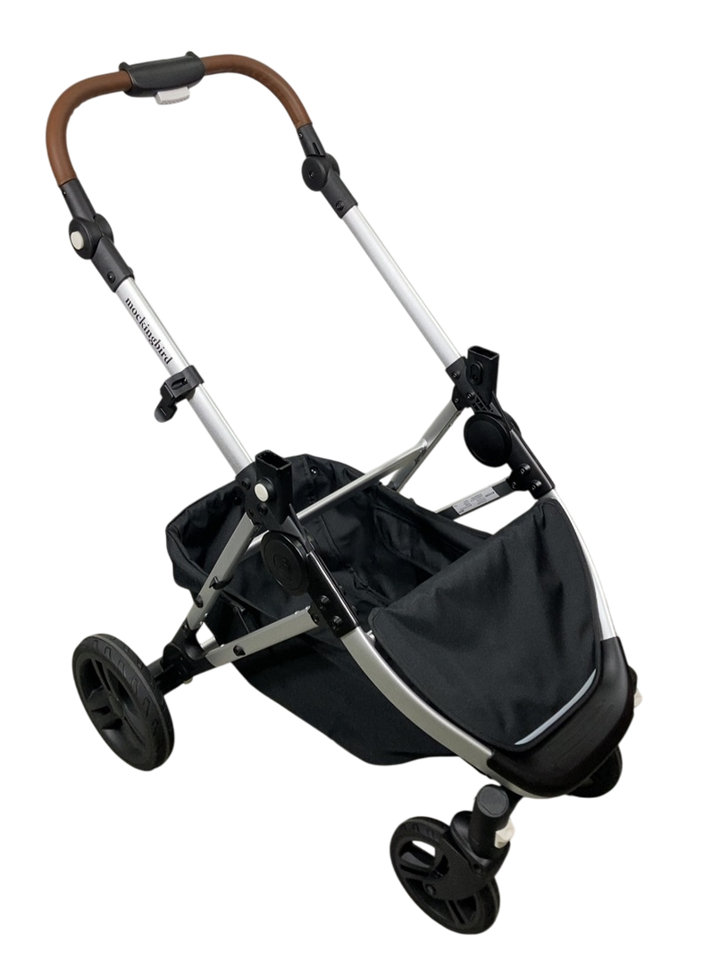 Mockingbird 2.0 Single to Double Stroller Frame, Silver With Penny Lea ...