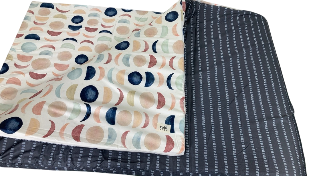 Toki Mats Mega Padded Play Mat 55" x 55", Lunar Phases, Classic Insert ...
