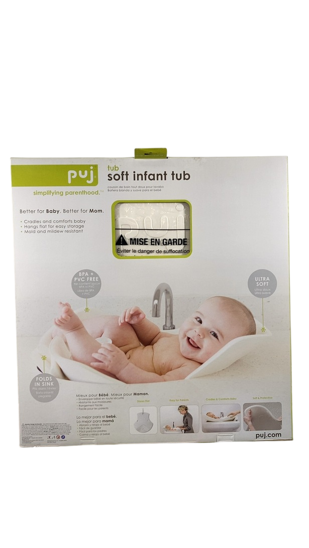 Puj Foldable Baby Bathtub, White — GoodBuy Gear