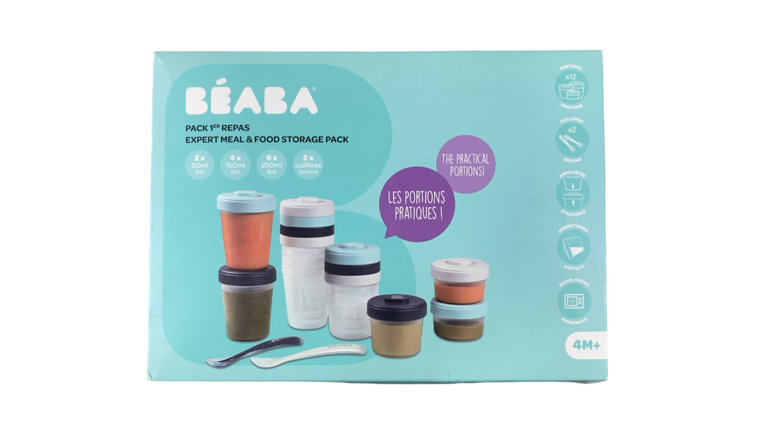 Beaba First Stage 12 Piece Food Storage Containers, Storm — GoodBuy Gear