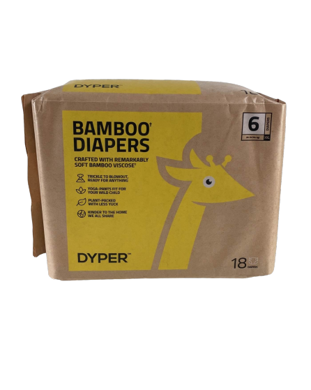 DYPER Bamboo Diapers, XXL