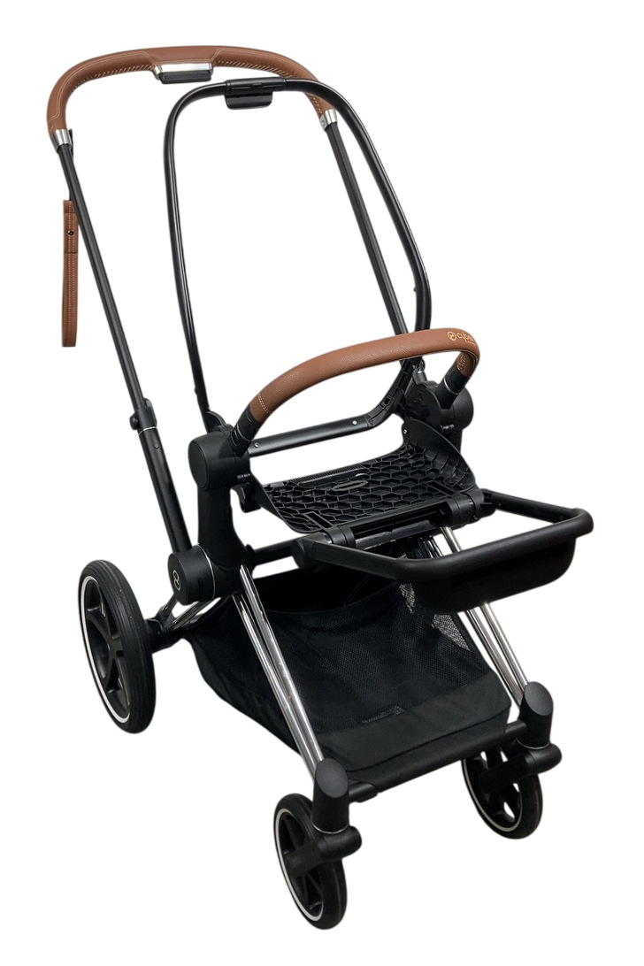 Cybex PRIAM Stroller Frame And Seat, 2019, Chrome/Brown — GoodBuy Gear