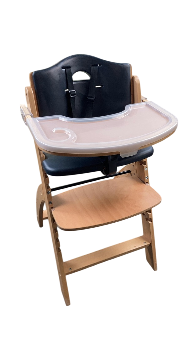 Abiie Beyond Junior Y Wooden High Chair, Natural/Black Pearl — GoodBuy Gear