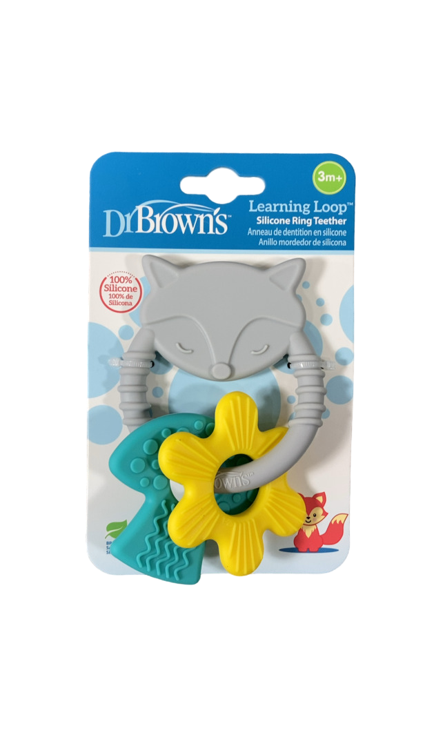Dr. Brown's Learning Loop Silicone Ring Teether, Fox — GoodBuy Gear