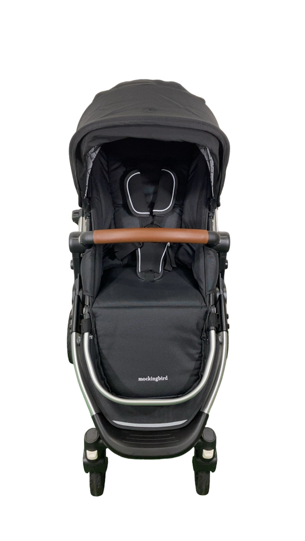Mockingbird Single 2.0 Stroller, 2024, Black, Windowpane, Silver With ...