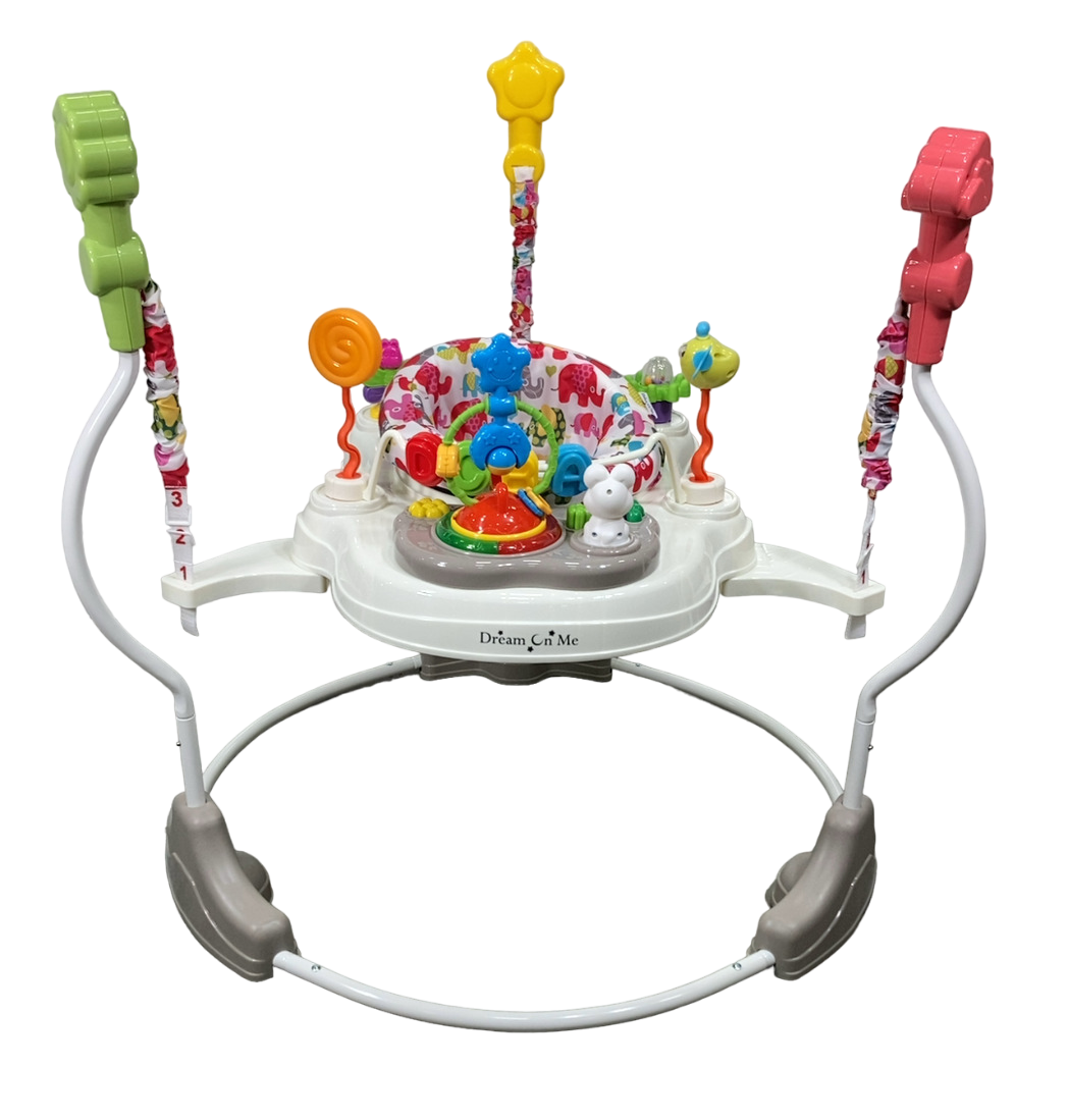 Dream On Me Zany Activity Center Bouncer, Elephant Print — GoodBuy Gear