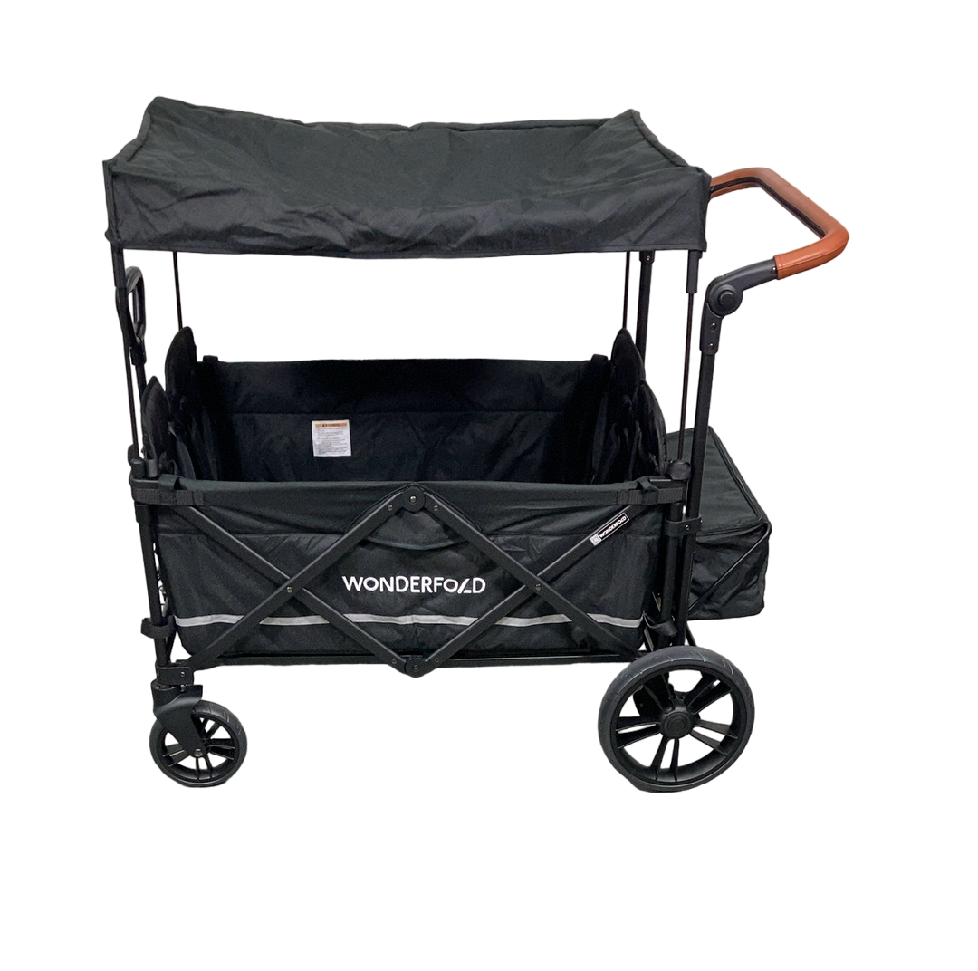 Wonderfold X4 Push & Pull Quad Stroller, Stealth Black — GoodBuy Gear