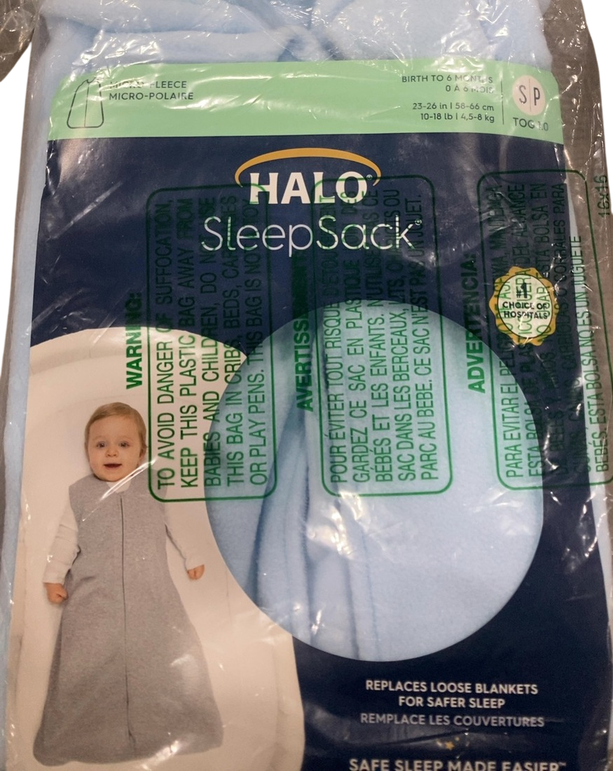 Halo Micro-Fleece SleepSack, Light Blue, Small — GoodBuy Gear