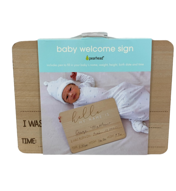 Pearhead Baby Welcome Sign — GoodBuy Gear
