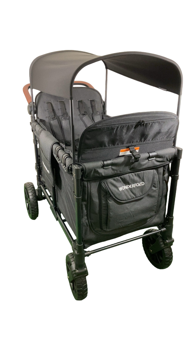 Wonderfold W4 Luxe Quad Stroller Wagon, 2024, Volcanic Black — GoodBuy Gear