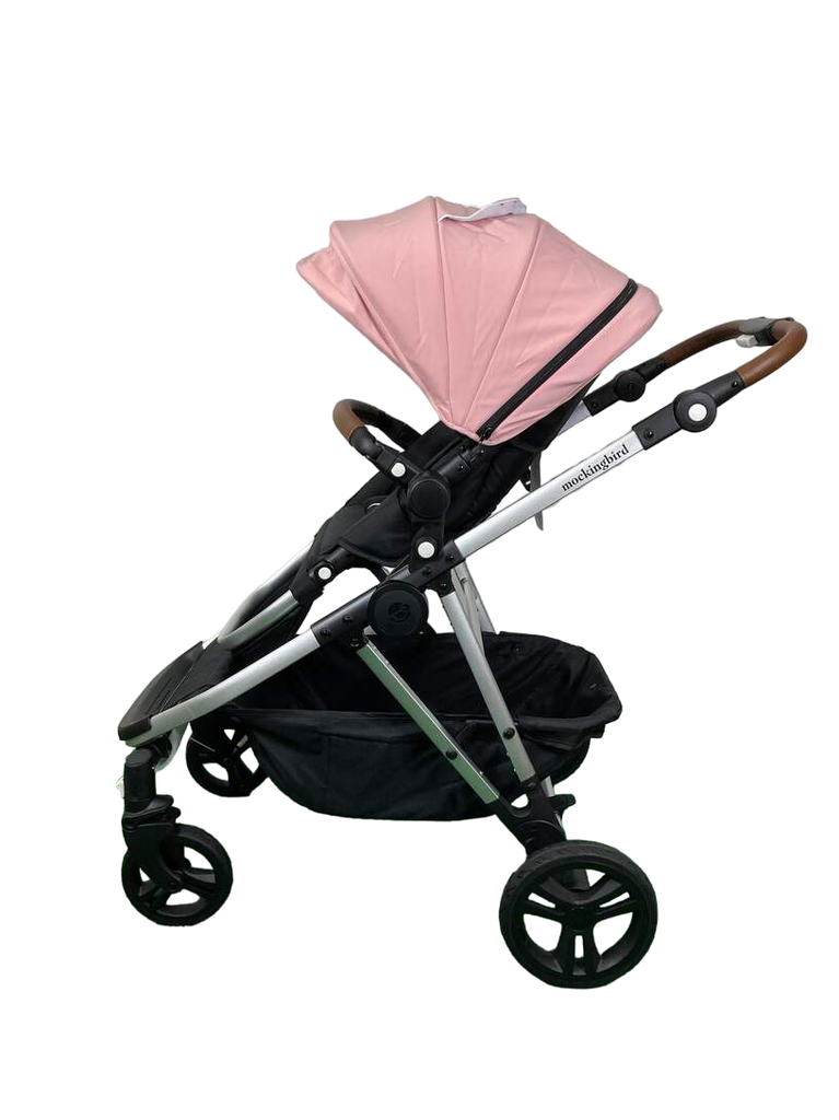 Mockingbird Single to Double 2.0 Stroller, 2024, Silver with Penny Lea