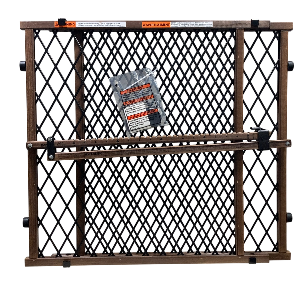 Evenflo Position & Lock Adjustable Wood Baby Gate, Farmhouse Collectio ...