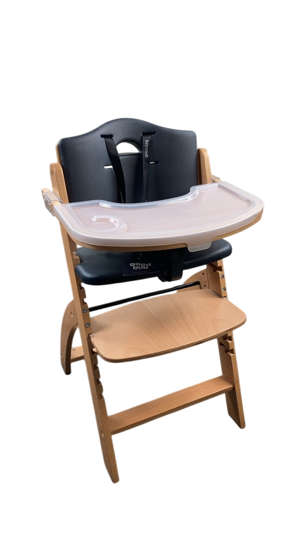 Abiie Beyond Junior Y Wooden High Chair, Natural/Black Pearl — GoodBuy Gear