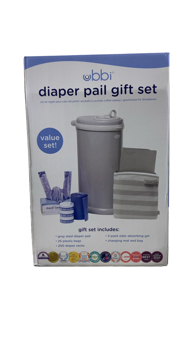 Ubbi Diaper Pail Value Gift Set, Grey — GoodBuy Gear