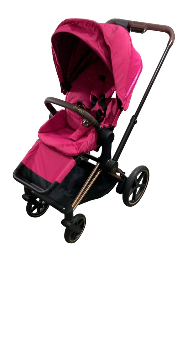 Cybex E-PRIAM Electric Stroller, 2019, Fancy Pink, Rose Gold, with Bat ...