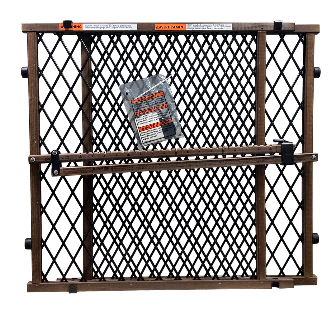 Evenflo Position & Lock Adjustable Wood Baby Gate, Farmhouse Collectio ...
