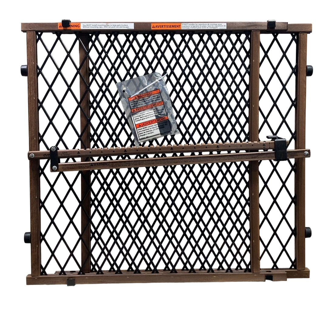 Evenflo Position & Lock Adjustable Wood Baby Gate, Farmhouse Collectio ...