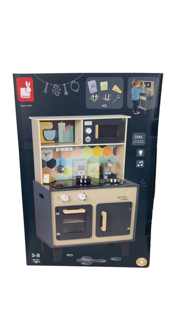 Janod Mozaic Big Cooker Wooden Play Kitchen