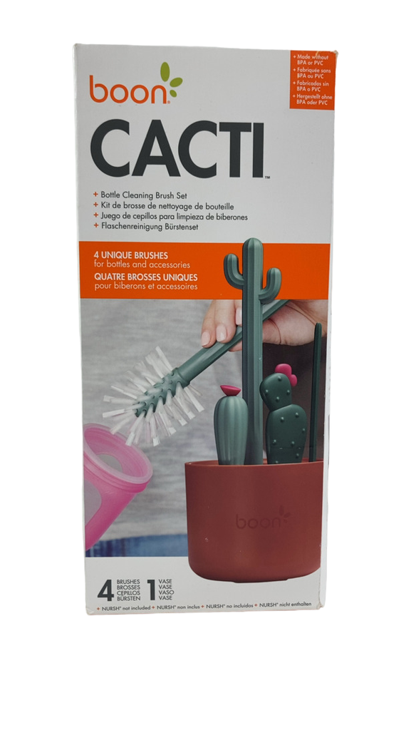 Boon Cacti Bottle Cleaning Brush Set, Terracotta