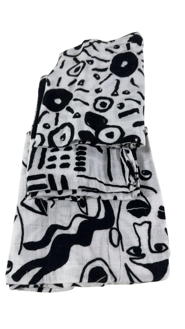 Etta Loves Muslin Squares 3 Pack, Drawing Print — GoodBuy Gear