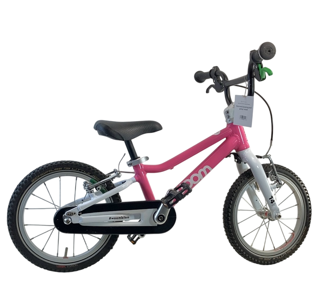Woom 2 Bike- 14”, Power Pink — GoodBuy Gear