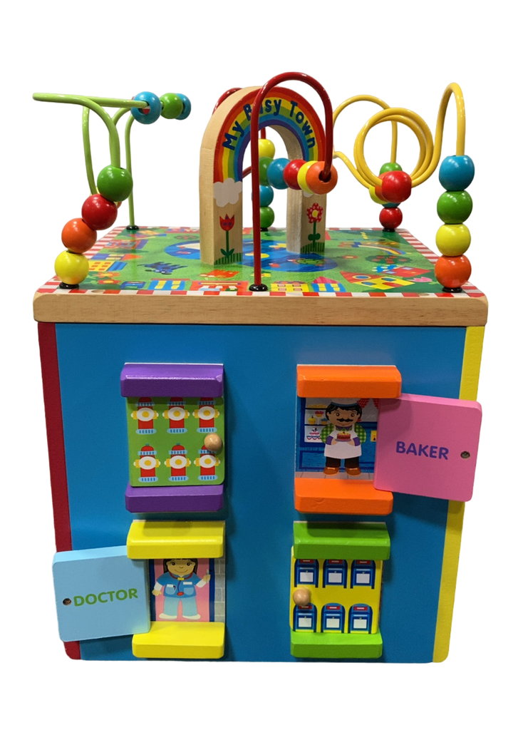 ALEX Toys Discover My Busy Town Wooden Activity Cube