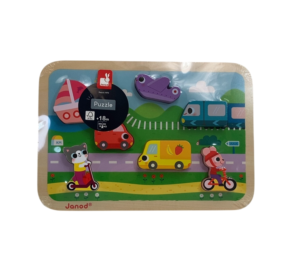 Janod Chunky Puzzle, Vehicles — GoodBuy Gear