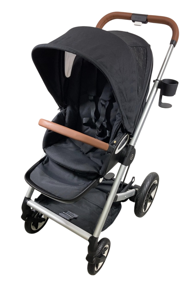Cybex Talos S Lux Stroller, 2020, Moon Black (Silver Frame) — GoodBuy Gear