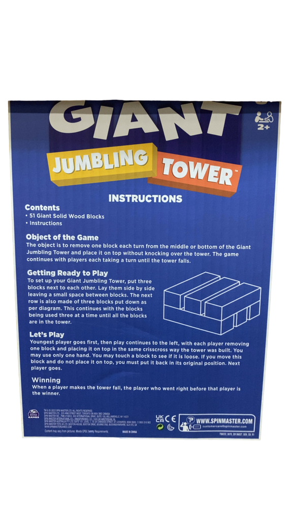 SpinMaster Giant Jumbling Tower Game with Wood Blocks