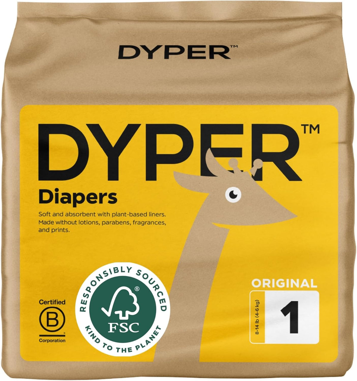 DYPER Bamboo Diaper Box, S, 224 Ct — GoodBuy Gear