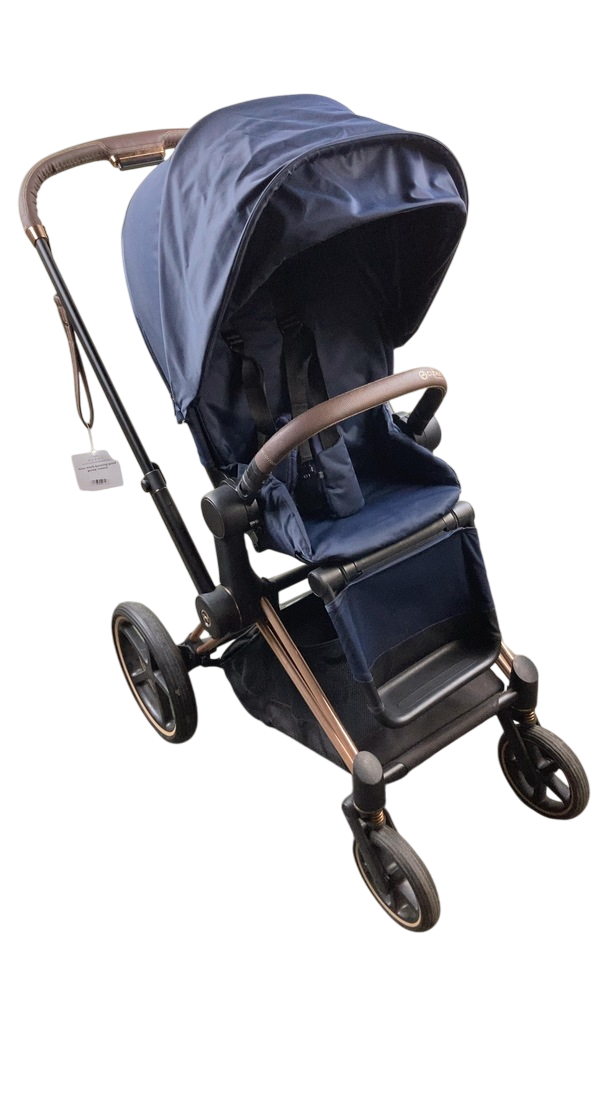 Cybex PRIAM Stroller, 2019, Rose Gold, Indigo Blue — GoodBuy Gear