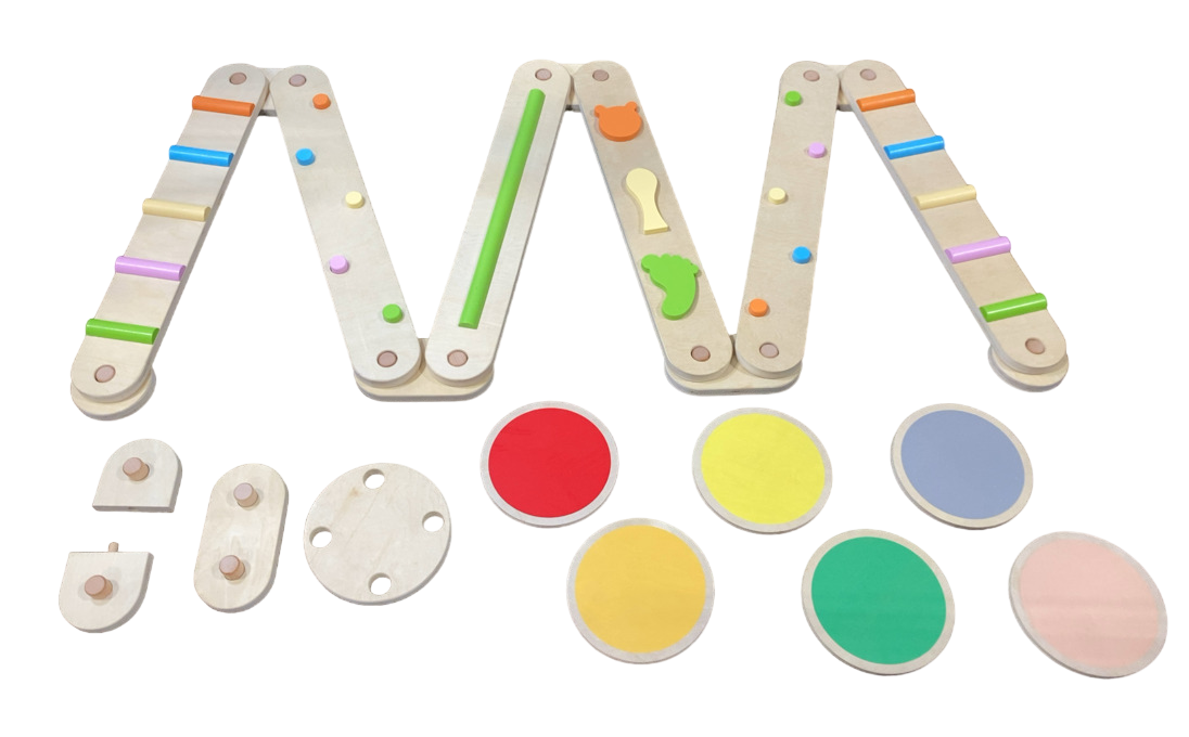 Bluewood Balance Beam, 6 Pieces, Rainbow — GoodBuy Gear