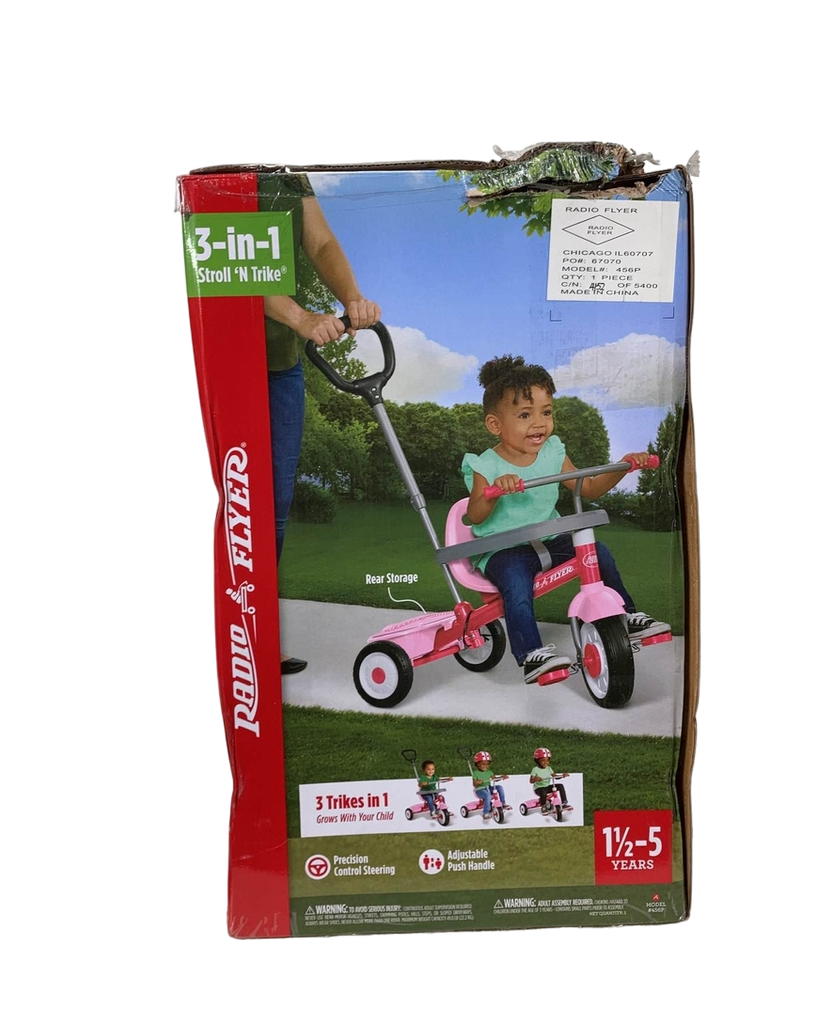 Radio Flyer 3-in-1 Stroll 'N Trike, Pink
