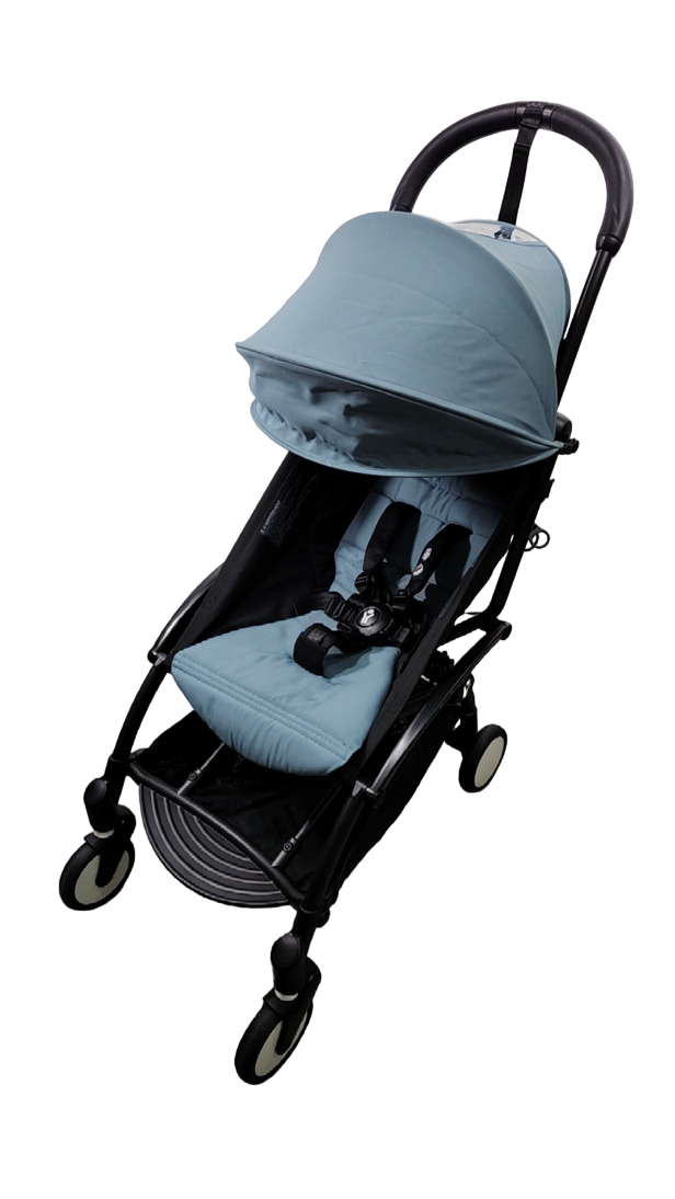 Babyzen YOYO2 Complete Stroller, 2022, Black with Aqua — GoodBuy Gear
