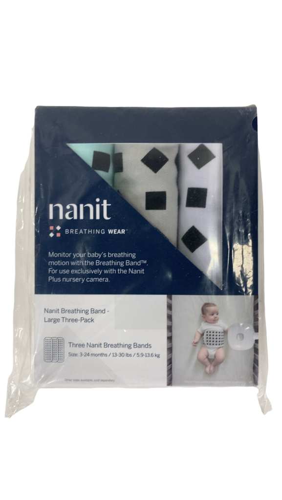 Nanit Breathing Bands 3 Pack, Large, 3-24 months