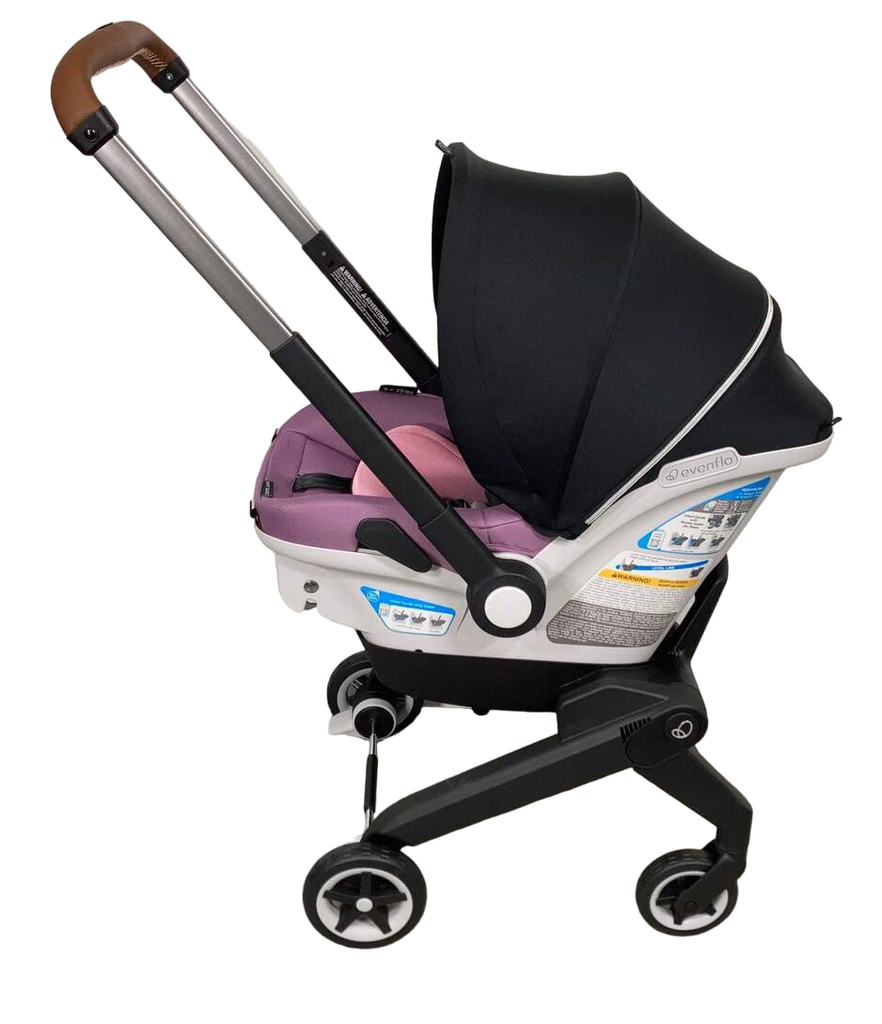 Evenflo Gold Shyft Dual Ride Infant Car Seat Stroller Combo, Opal Pink