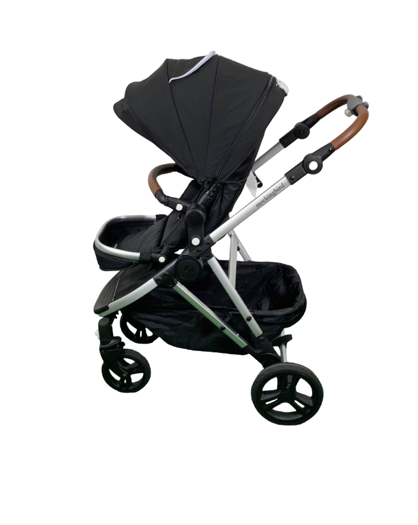 Mockingbird Single 2.0 Stroller, 2024, Silver With Penny Leather, Wate